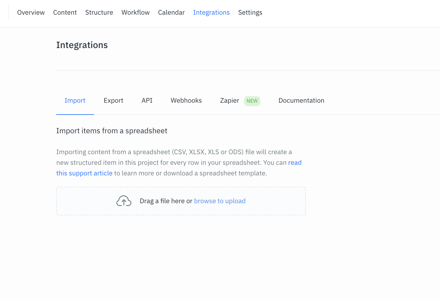 Import Content from a Spreadsheet to Content Workflow – Bynder Support