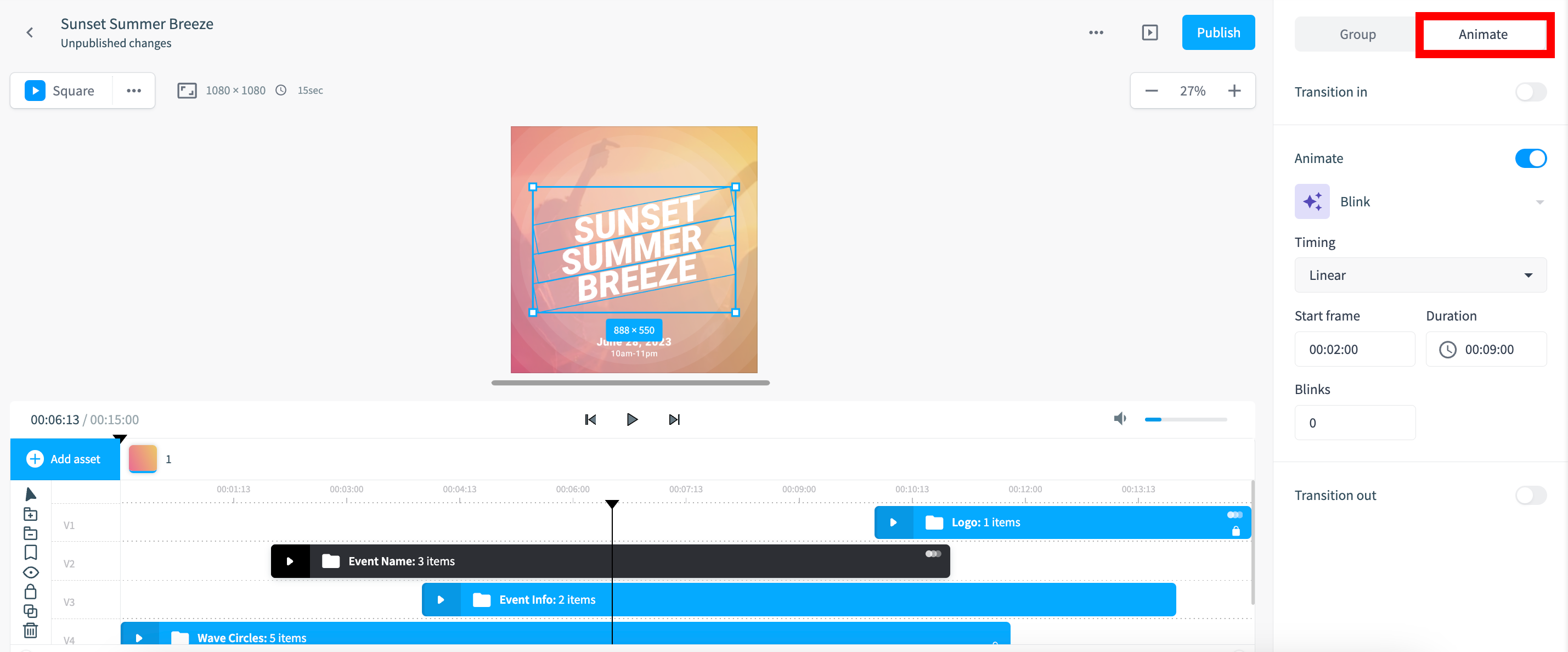 Working with Animation Effects in Studio – Bynder Support