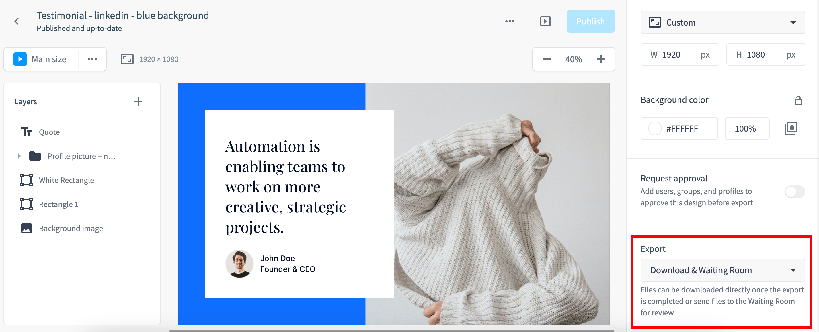 How To Configure Export Rights In Studio – Bynder Support