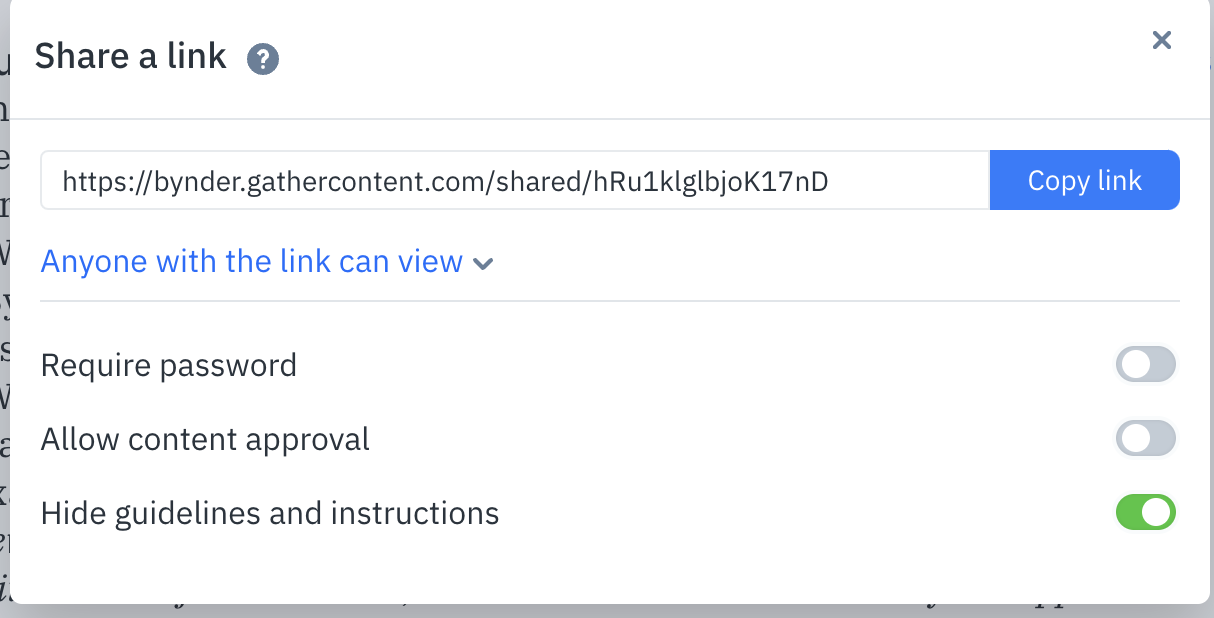 Share Content with Shareable Links in Content Workflow – Bynder Support