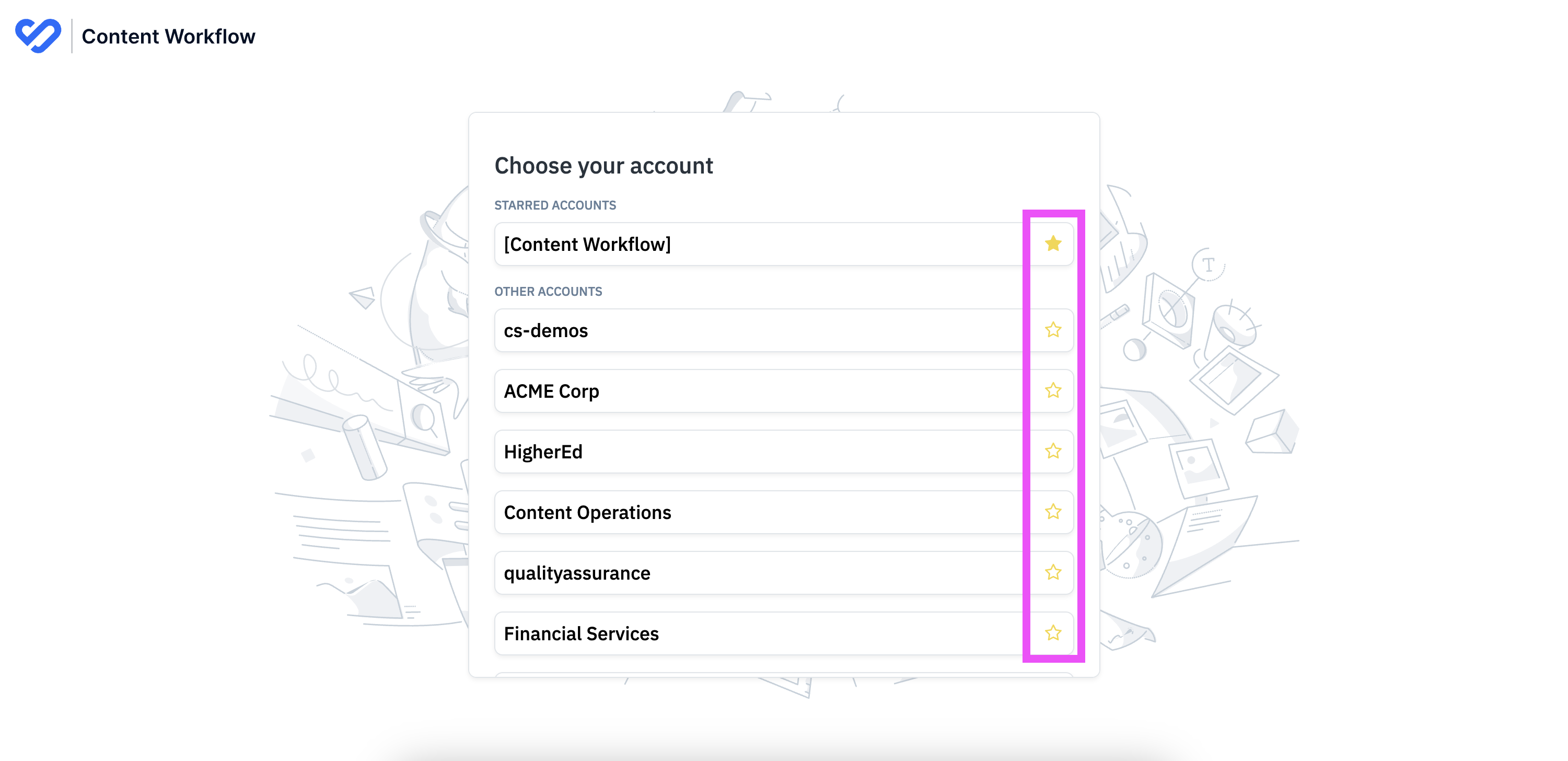 Working with Multiple Content Workflow Accounts – Bynder Support