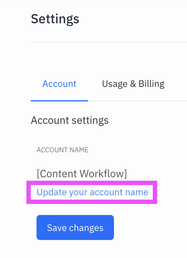 Update Account Name and White Label Content Workflow – Bynder Support