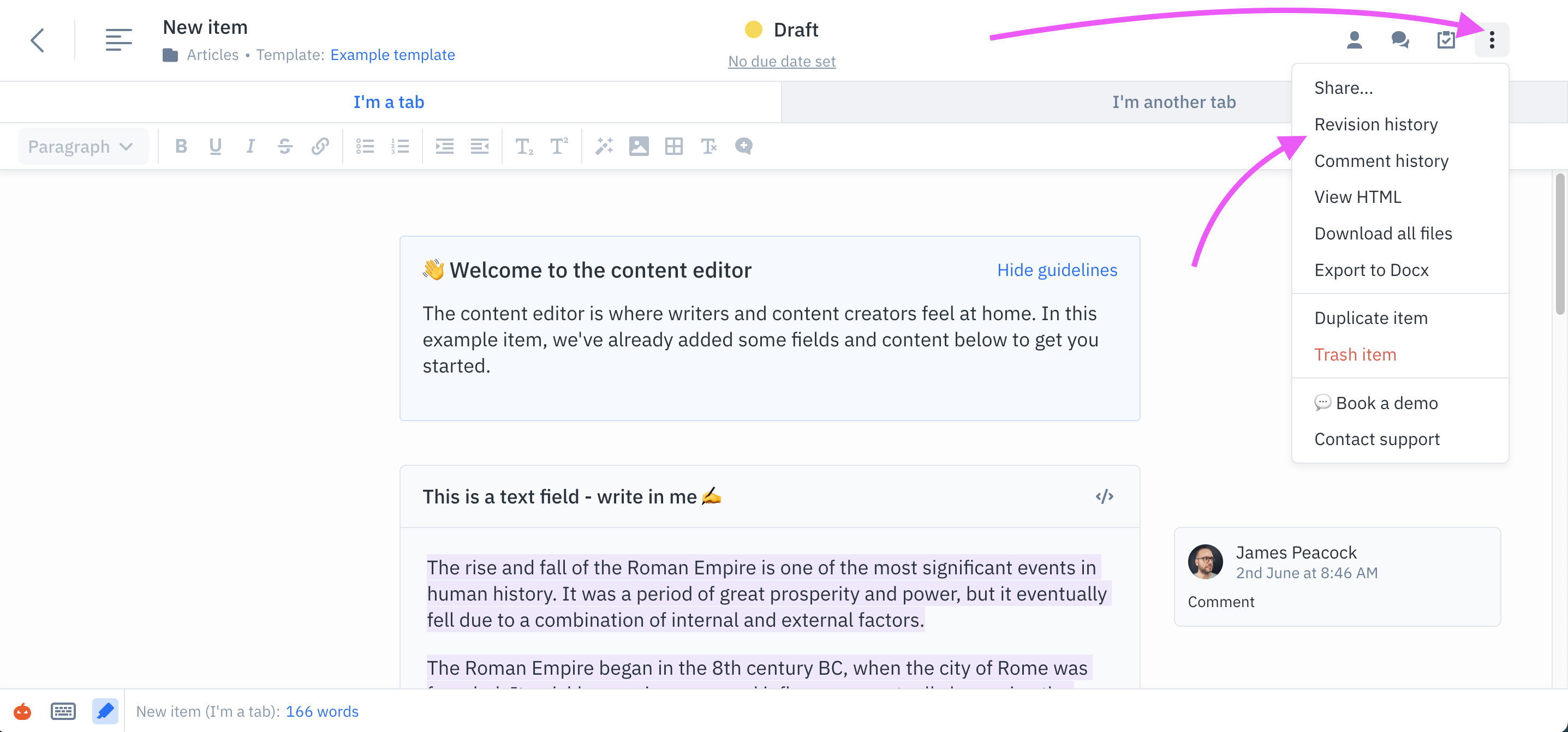 Duplicate a Revision to a New Item in Content Workflow – Bynder Support