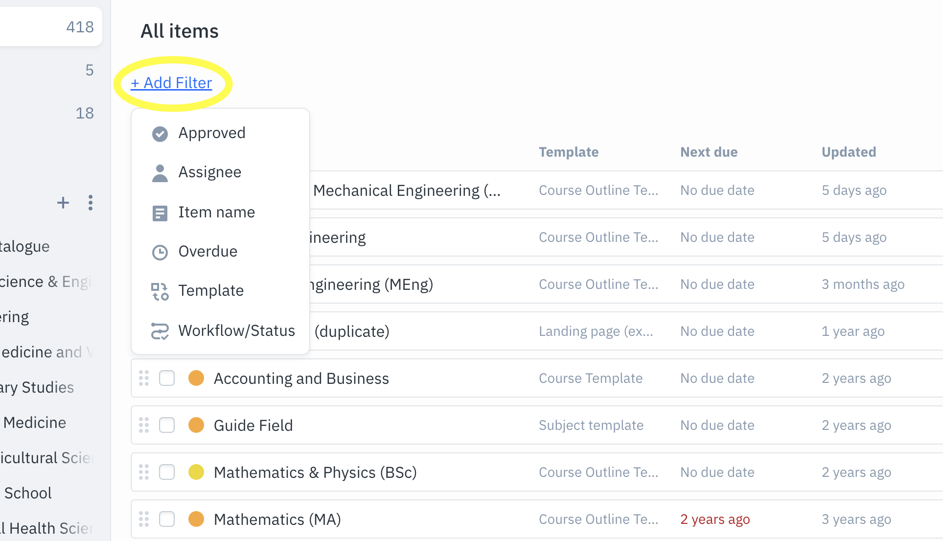 Searching for Projects in Content Workflow – Bynder Support