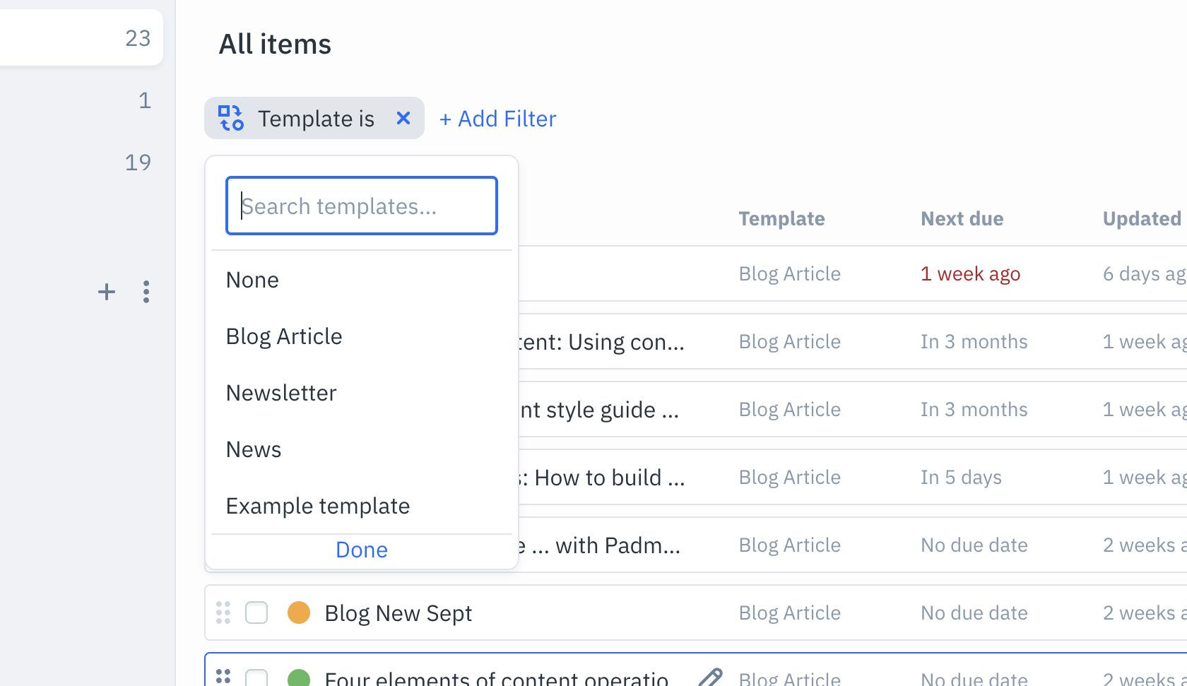 Searching for Projects in Content Workflow – Bynder Support