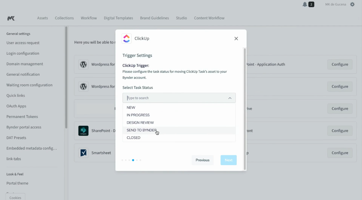 How To Enable And Use The ClickUp Integration – Bynder Support